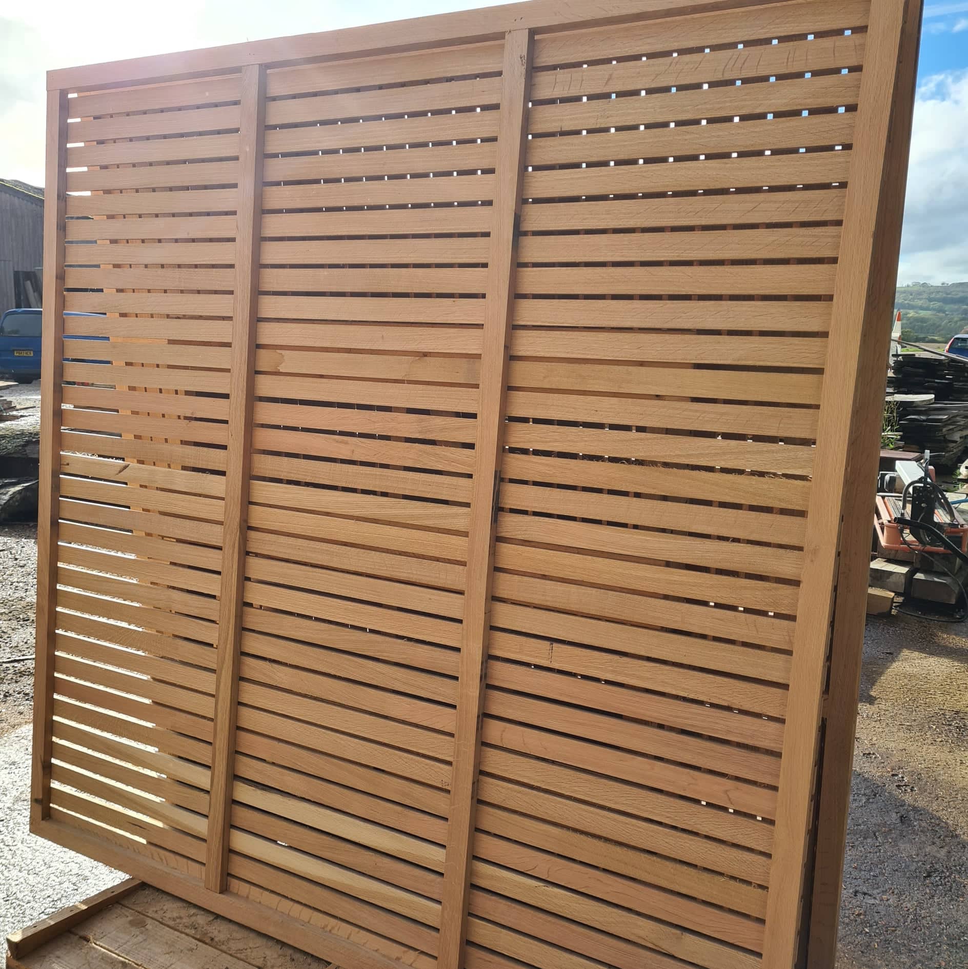 Solid Oak Fence Panels — J&R Woodcraft