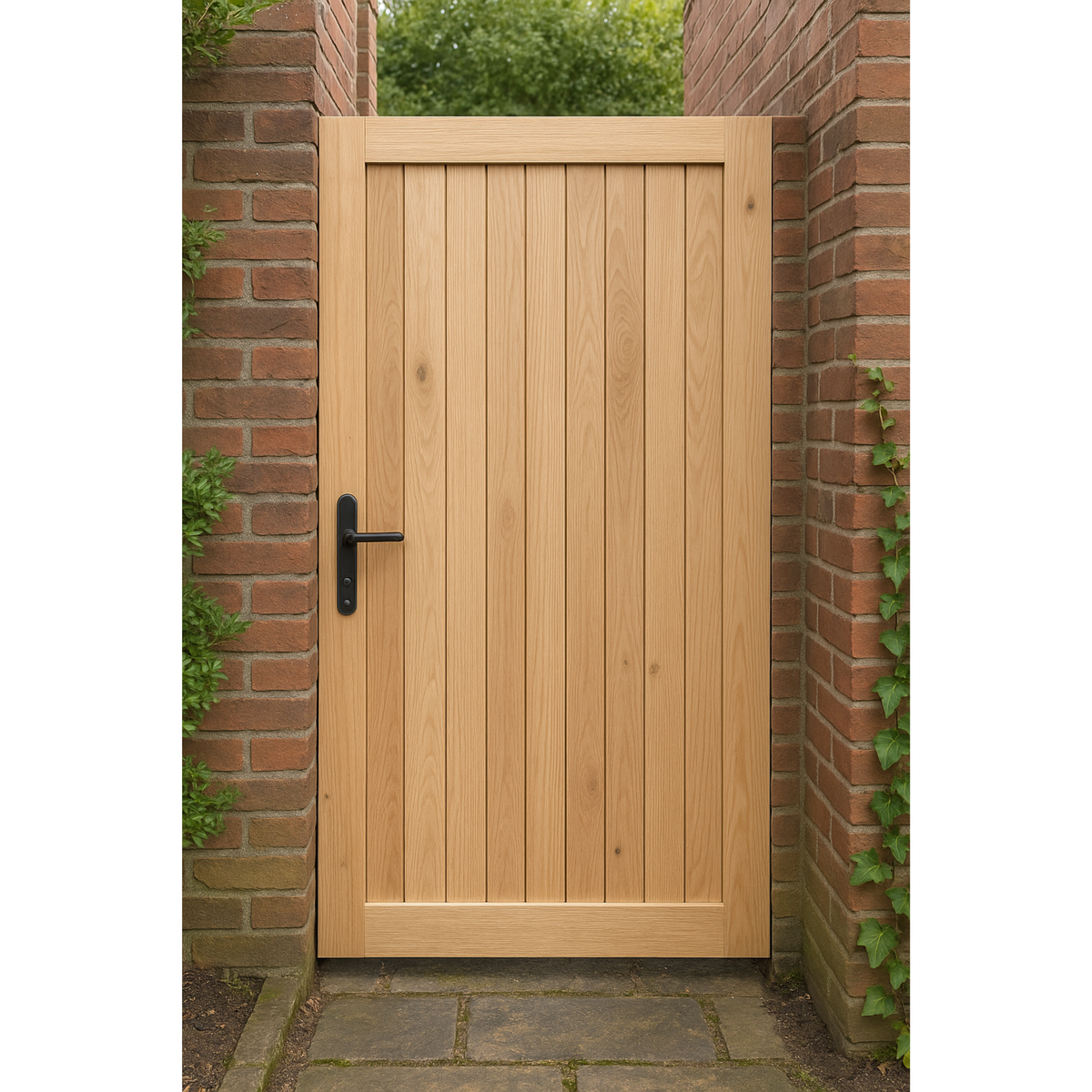 T&G Solid Oak Garden Gate - Handmade European Oak Side Gate — J&R Woodcraft